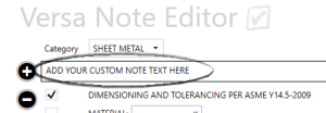 Versa Note User Guide – SolidWorks Drawing & MBD Notes Add-in